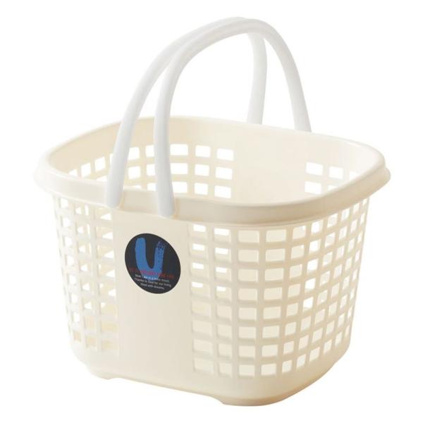 ●小物入れに便利なバスケット！●小ぶりなのでちょこっと使いに便利です●ランドリー収納やおもちゃ入れなどさまざまな用途でお使いいただけます●通気性の良いメッシュバスケットです●持ち運びしやすいハンドル付です