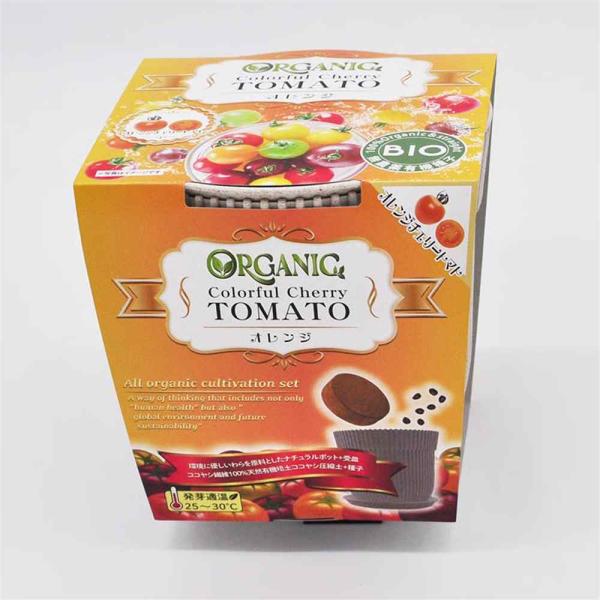 ●有機栽培セット●環境にやさしい「わら」が原料のポットと受皿●キレイなオレンジ色で、フルーツのような甘みと爽やかな酸味が美味しい
