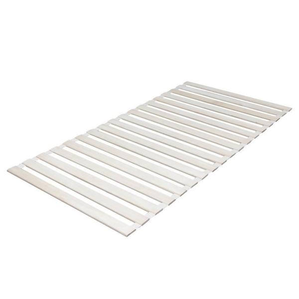 ●天然木を使用した、コンパクトに収納できるすのこベッドです。●布団の下に使用することで湿気を逃がし、布団をより快適にご使用頂ける商品です。●コンパクトに収納できる、ロールタイプです。