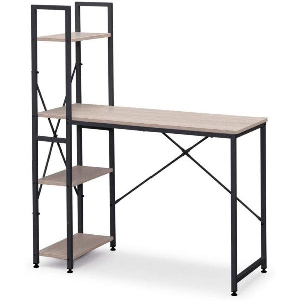 ●収納性抜群でリモートワークにも最適なラック付きデスクです●4段階のラックにファイルや小物、Wi-Fiルーターなどを収納でき、デスクを有効に活用できます●脚底にアジャスターがついているので、がたつきを防止します●天板には耐水性・耐熱性に優れ...