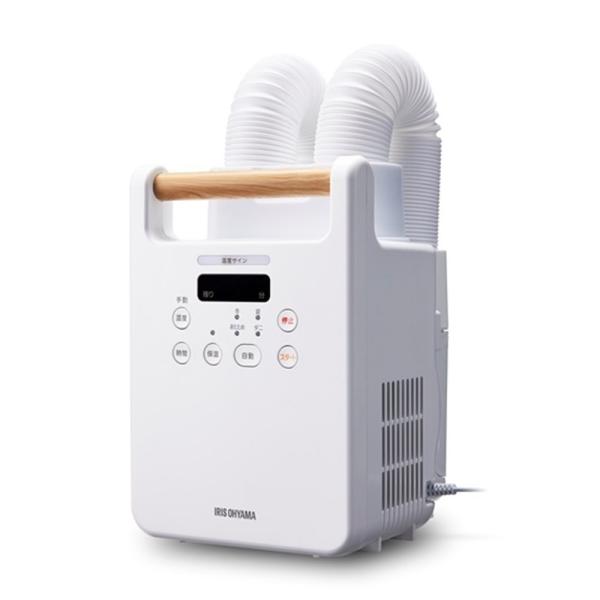 ●ふとん2組を同時に乾燥やあたためのできる、ツインノズルのふとん乾燥機カラリエです●ツインノズルでより広範囲にあたためるので、1組で使うときは胸元・足元をより早くあたため乾燥します●ハンドルが木目調になり、更にフラットな操作ボタンでよりシン...