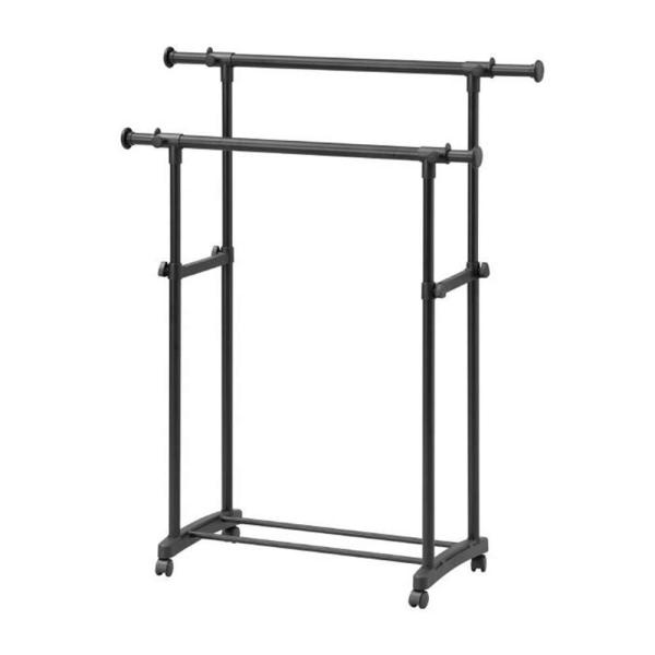 ●インテリアに馴染みやすいパイプハンガーです●ダブルタイプです●安定感抜群で、たくさん掛けられます●ハンガーパイプの端が横に伸縮するので、より多くの衣類が収納できます●ハンガーパイプの高さは約90〜150cmの間で、無段階調整可能です●服の...