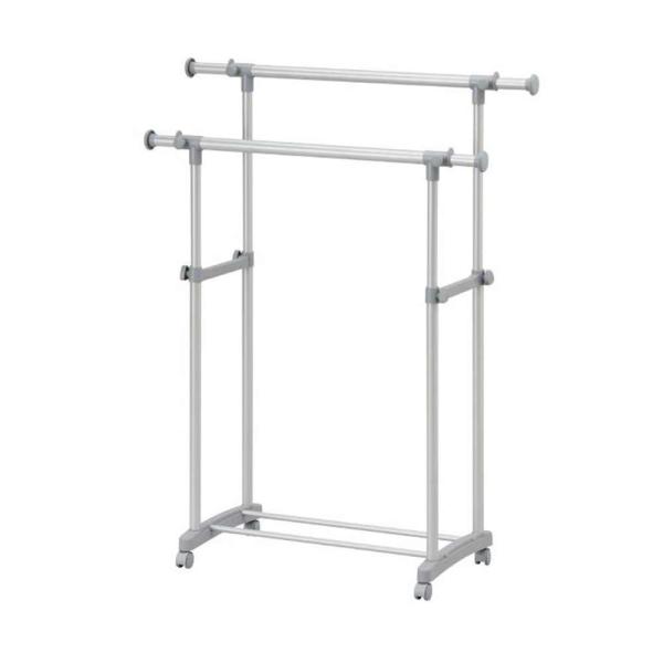 ●インテリアに馴染みやすいパイプハンガーです●ダブルタイプです●安定感抜群で、たくさん掛けられます●ハンガーパイプの端が横に伸縮するので、より多くの衣類が収納できます●ハンガーパイプの高さは約90〜150cmの間で、無段階調整可能です●服の...