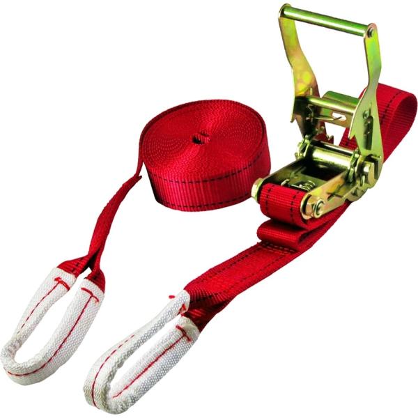 ●軽〜小型トラック用。荷崩れ防止に。パレットの積荷の荷崩れ防止に。アウトドア・レジャーに。●ベルトの両端にはループ形状のシボリ縫製のため、取付け部にキズをつけずに固定できます。●ベルトの巻取りにラチェットが付いているので、強い締め付けが簡単...