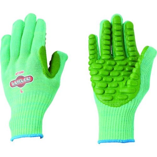 ●編み手袋に振動軽減効果のあるブロックゴムシートを貼り合わせた作業手袋です●握りやすくハンドパワーツールなどのスイッチ操作もらくらく！●革素材の防振手袋と比較しても通気性がよく、やわらかい使い心地です