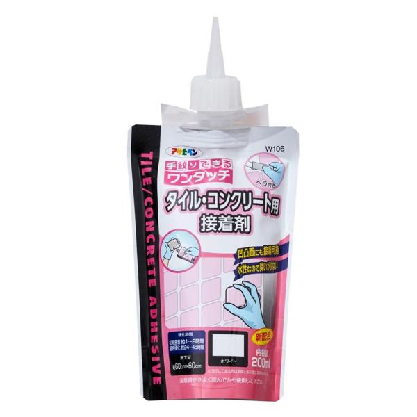 ●手絞りできるワンタッチ式！●仕上げヘラ付き●凹凸面にも接着可能●水性なので臭いが少ない●タイル、木部、コンクリートの割れ、欠けなどの接着補修に適しています●接着力、耐水性、耐候性に優れています●水性なので臭いが少なく、火気の心配もありませ...