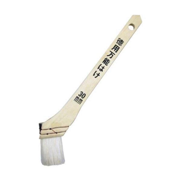 ●比較的やわらかい山羊毛と化繊の混毛タイプのハケです●水性・油性・ニス用塗料に使用できる万能タイプのハケです