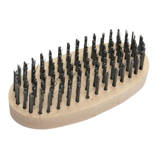 ●植付の間隔を密集させて毛材量を増やした高機能ブラシです●毛材の密度が高く、研磨力が強いです●サビ落とし、塗膜はがし等の研磨に