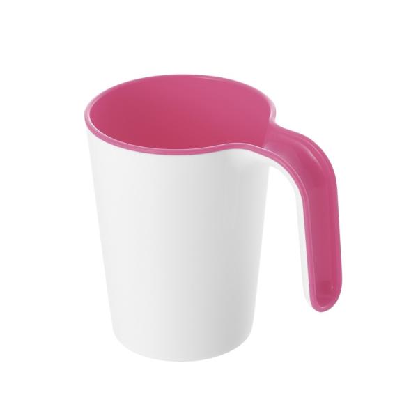 ●シンプルな形に個性をプラスした機能的な洗面コップ。