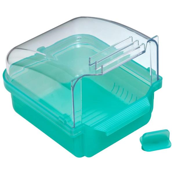 ●鳥カゴの中を広く使える外掛式の水浴び容器です●水浴び姿が楽しく観察できる透明カバーを採用●バスタブはショックに強く、割れにくい材質のポリプロピレン製●ドアストッパー付(1個)