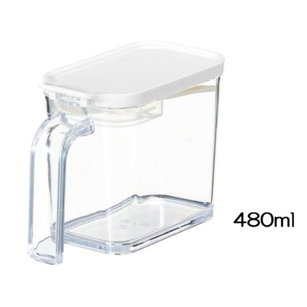 ●オシャレなモノトーンで、湿気に強いパッキン付きの調味料ポット●一人暮らしに心強い、480mlでスリムな小容量の調味料入れです●フタの色で調味料を使い分けられて、わかりやすい●シール(さとう、しお、小麦粉、空欄3つ 計6つ)も付属しているの...