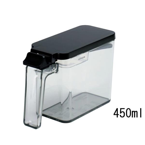 ●ワンタッチオープン！密閉ポット●湿気を防ぐパッキンに加えてカチッと閉まるロックでしっかり「密閉」●ワンタッチオープンで使い勝手も◎●計量スプーン・すり切りバー●小さじ1/2も計れるスプーン付き