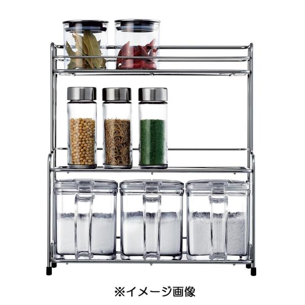 ●3段タイプのスタイリッシュなワイヤーラックと、そこにぴったり収納できる調味料ポットが3個ついたセット●調味料をひとまとめにでき、場所を取らずにコンパクトに収納できます●ポットの上に調味料が置ける棚板付き●持ちやすい大型の一体型ハンドル付き...
