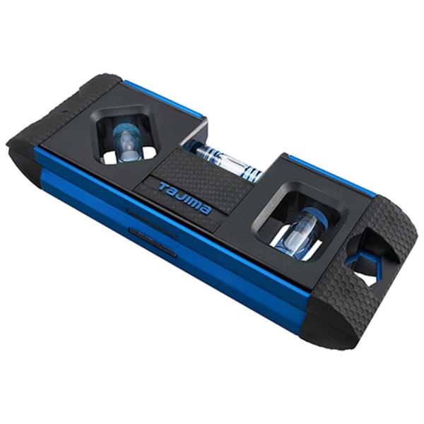 ●一般測定用水平器。●パイプにしっかり固定できるV字溝測定面です。●本体上下の測定面でのマルチ測定が可能です。●磁束密度約330ミリテスラ(mT)の強力ネオジ磁石を搭載しています。