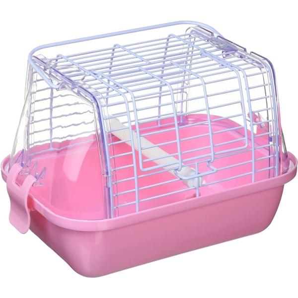 ●軽量でシンプル●持ち運びに便利なキャリーです●サイドパネルが透明で中が良く見え風除けにも役立ちます●ハムスターや小鳥の移動用に！