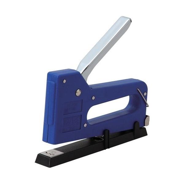 ●打ち込みとホチキス2通り使えます●ポスター貼り、カーペット止め、イスの補修、網張り、書類とじなどに便利です●幅12mm、高さ6~8mmのステープルが使用できます●コピー用紙が、6mmで約5~25枚、8mmで約25~40枚とじられます