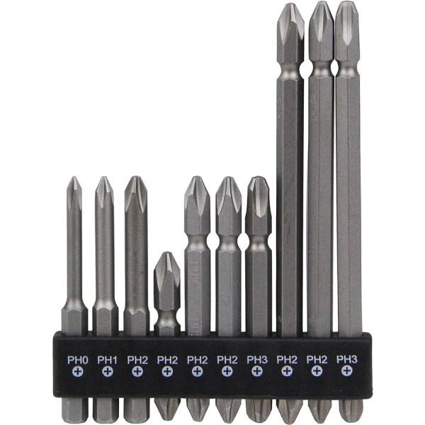 ●プラスが0番から3番までのセットです●ドリルドライバーやインパクトドライバーなどに取り付けてねじを回せます