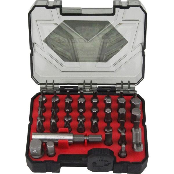 ●プラスとヘクスとトルクスが充実したビットセットです●ドリルドライバーやインパクトドライバーなどに取り付けてねじを回せます