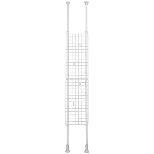 ●強力バネとジャッキでしっかりと圧着固定。●道具不要で簡単に室内を間仕切れます。●耐荷重:20kg(ネット1枚当り 10kg)取付高さ:200~275cmネット寸法35×70cm(2枚)