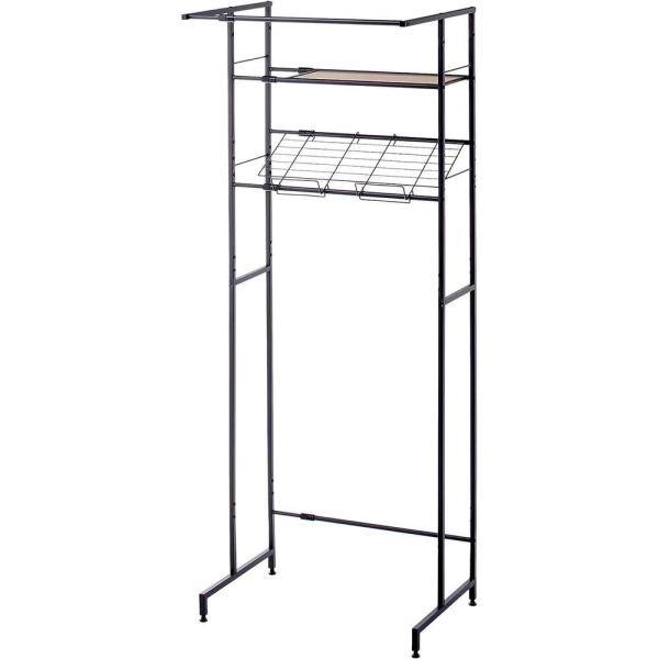 ●上段は木調棚板と下段のバスケット台で様々な使い方が可能●ちょっと掛けに便利なハンガーパイプ付き●洗濯機のふたが邪魔にならないスリムな固定パーツ●補強パイプでゆれ・ガタつきを軽減する設計●上段の棚は2段階、下段の棚は4段階の調節で置くものに...