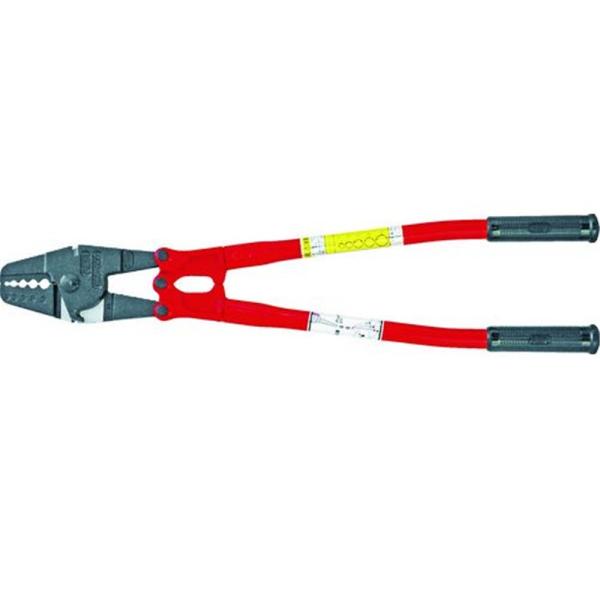 ●台付ワイヤーロープ製作の専用工具です●ワイヤーロープの切断・圧着(スエージ)ができる、1丁2役●アームスエージャーは必ずアームオーバルスリーブとセットで製作してください●使用例として、看板/自動販売機の倒れ防止、天井の照明などの落下防止な...