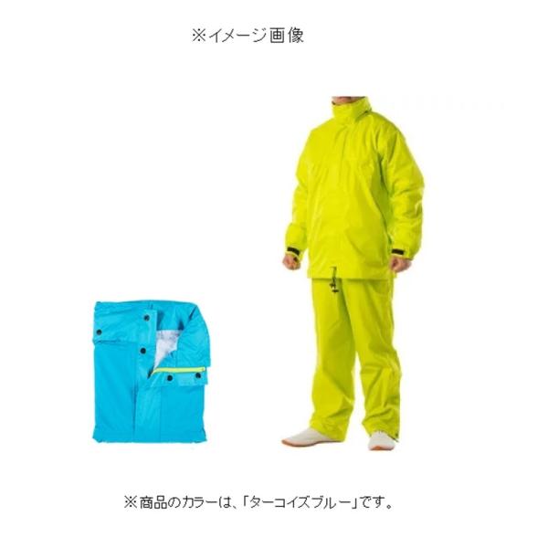 ●透湿防水レインスーツの定番●便利な機能を取り入れ、快適性アップ●収納式フード●Wフラップ●防水●撥水●透湿素材●裏地メッシュ●二重袖●裾フアスナーパンツ●収納袋付き