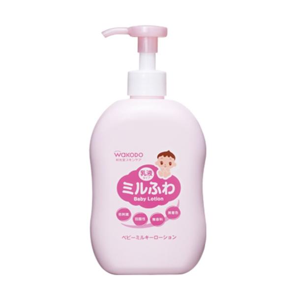 ●ベビーミルキーローションのポンプタイプ。たっぷり使える３００ｍL。さっとのばせてべたつかない乳液タイプのローション。●赤ちゃんの肌を考えて、水と油のバランスに着目したスキンケア。 ●水溶性保湿成分（オリゴ糖・イノシトール）＆うるおい脂質成...