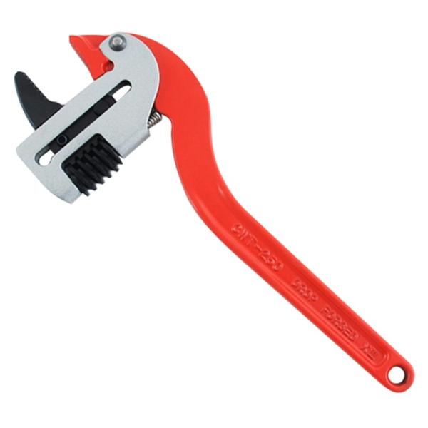 ●配管のパイプ・継手などを締付けるレンチ。●従来のコーナーレンチより薄型で軽量です。●強さと締付け力は従来品と同じです。●同メーカーコーナーレンチに比べ30パーセント軽量化しました。●強さはパイプレンチJIS(旧)普通級相当です。