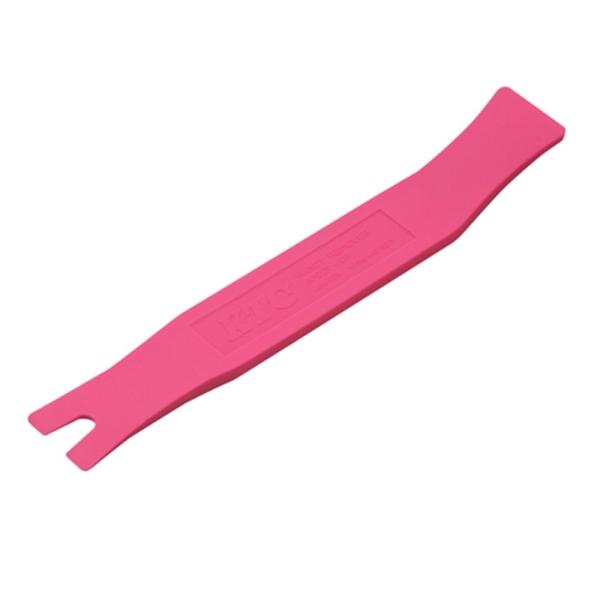 ●自動車の内張りの取外し、クリップ取外しの為のリムーバー。●近年の自動車に使用されている表面が軟らかいオレフィン樹脂にも傷を付けにくいよう先端を従来品より薄型形状としました。●ファイバー入りの樹脂を使用することで強く硬いリムーバーを実現しました。