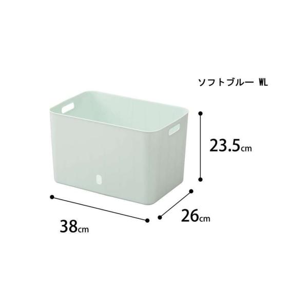●やわらかい素材のボックスなので、高い所やお子様にも安心です●汚れたら水洗いができるので衛生的です●側面には持ち運びに便利な取っ手穴付きです●別売りのフタを使えば積み重ねできます●正面の楕円の穴は、棚の上にあるボックスを引き出す際に役立ちます