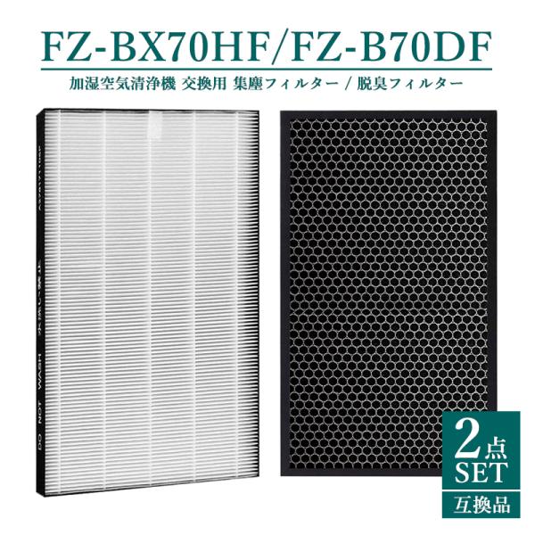 ■商品名シャープ 加湿空気清浄機交換用フィルターセット集塵フィルター FZ-BX70HF脱臭フィルター FZ-B70DF■商品説明【集塵フィルター FZ-BX70HF】集じんフィルター機能： PM2.5、花粉、アレル物質(ダ二のふん・死がい...
