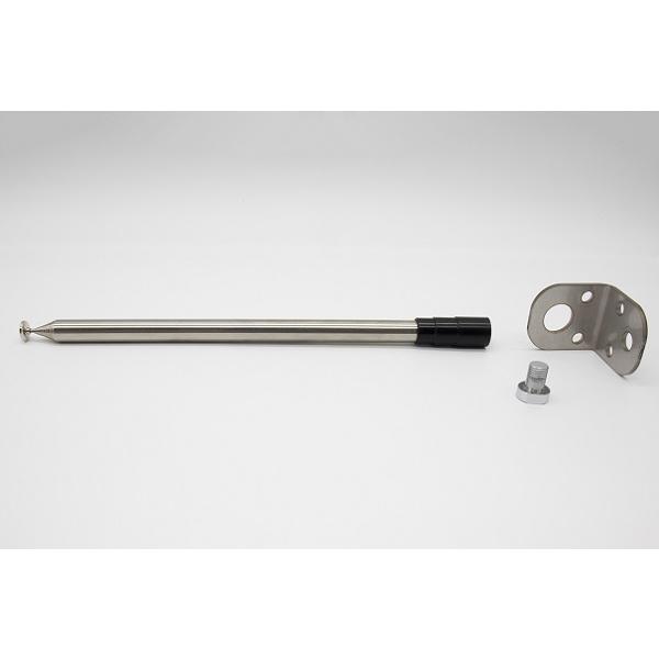 周波数：50MHz帯形式　：単一型 1/4λ垂直型アンテナ用 ラジアルエレメントエレメント長：最大：約2180mm、最小：約245mm質量：約160g（L型ブラケット、接続ねじ含む）付属品：L型ブラケット、接続ねじ特長●ラジアルを必要とする...