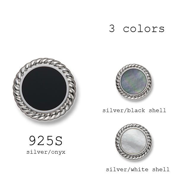 オニキスや貝を純銀925で包んだ贅沢なボタンです。気品のある輝き、重厚感、正に最高の嗜好品となっております。素材:純銀925+貴石/蝶貝サイズ:20mm (ジャケットの前ボタン)本体形状:一枚板(平型)裏足形状:角カン足カラー:3色展開Ma...