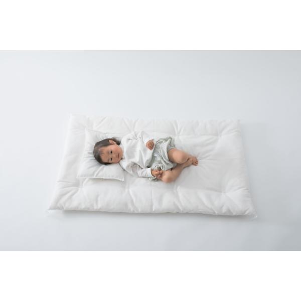 ・カバー生地：和晒しダブルガーゼ オーガニックコットン100%・ヌード生地：綿100％・中綿：ポリエステル100%・サイズ：×0cmベビー まくら カバー 向き癖防止枕 絶壁頭 斜頭 変形 頭の形が良くなる 男女兼用 汗とり 快眠 低反発ピ...