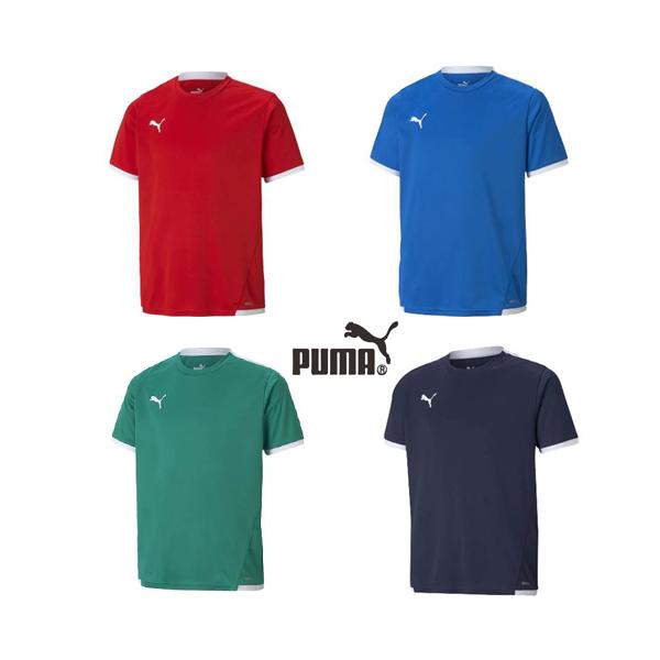 お買い得ＳＡＬＥ！　【メール便のみ 送料無料 】ＰＵＭＡ　プーマ　ジュニア　ＴシャツTEAMLIGA ゲームシャツ JR　705144140、150、160サイズ　全４色です。襟、肩、袖口、裾はメッシュ素材になっています。PUMAの吸水速乾...
