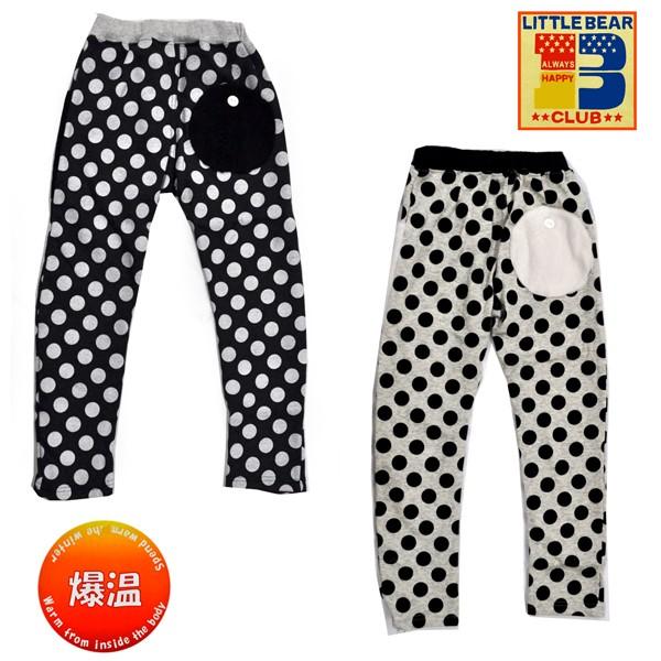 寒い季節にお薦め！！丸高衣料 【 LITTLE BEAR CLUB 】ドット 水玉 デザイン毛足の長い裏起毛で暖かい爆温！ 子供ニットパンツです。☆特徴・内側が毛足の長い裏起毛でソフトな肌触りと暖かい作り・ストレッチ性があり履きやすい・ウェ...