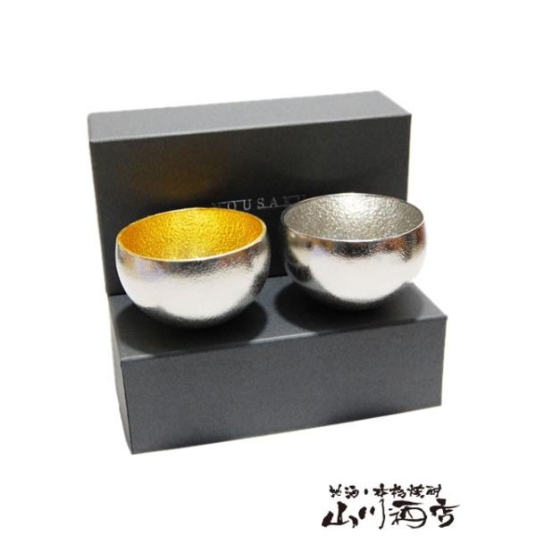 お酒の雑味を除き、まろやかな味わいになる錫（すず）の酒器。内側に金箔を貼った高級感のある器のセットは贈り物にも最適！【 父の日 お中元 贈り物 ギフト プレゼント 】※お酒と徳利は付いてきません