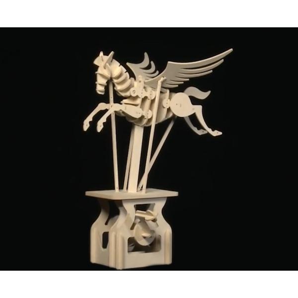 イギリスのカラクリ人形デザイナー、キース・ニューステッドさんデザイン！付属の組み立て説明書を見ながら、木製パーツを組み立てよう！組み立てに必要な道具は一切必要なし！手のみで組み立て可能です！仕上がりに、お好みで着色をすれば、あなただけのオリ...