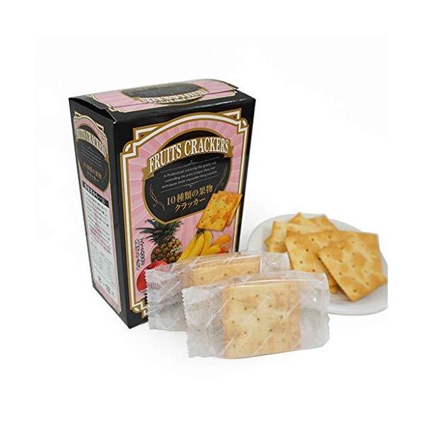 ※送料無料。(但し、北海道・沖縄・離島は除く)10種類のミックスフルーツ（りんご、パイナップル、バナナ、レモンピール、オレンジピール、いちご、メロンピューレ、ココナッツ、クランベリー、レーズン）を使用したクラッカー。「いろんな果物を手軽に食...