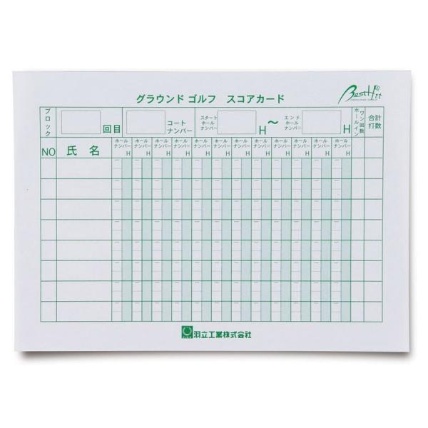 ■大型で記入が楽。8名、12ホールまで対応。枚数　…100枚サイズ…B5版
