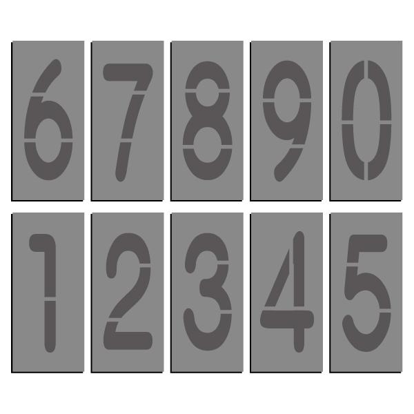 吹き付けプレート　【駐車場番号】細型吹付け板（ステンシル）駐車場番号を吹き付けるための刷り込み板（ステンシル）です。 鉄板0.6mm厚ですので、ブリキ板よりも丈夫で、繰り返し使用できます。【駐車場番号】吹付け板（ステンシル）は、スプレーやペ...