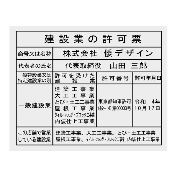 建設業の許可票はヤマトヘ下記のＦＡＸ送信票を印刷して記載内容をFAXでお送りください。FAX.03-3766-7191メールでも結構です。（下記をコピーして備考欄に記入してください。）商号又な名称：代表者の氏名：一般建設業又は特定建設業の別...