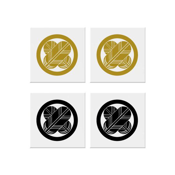 貼り付け面に家紋だけが残るカッティングシートタイプの家紋シールです。「金色家紋シール・黒色家紋シール」家紋　家紋額　家紋シール　家紋額入り　家紋グッズ　家紋一覧画像　苗字　名字/家紋　家紋額　家紋グッズ　家紋 オーダー家紋　家紋名入り　先祖...