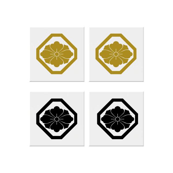 貼り付け面に家紋だけが残るカッティングシートタイプの家紋シールです。「金色家紋シール・黒色家紋シール」家紋　家紋額　家紋シール　家紋額入り　家紋グッズ　家紋一覧画像　苗字　名字/家紋　家紋額　家紋グッズ　家紋 オーダー家紋　家紋名入り　先祖...
