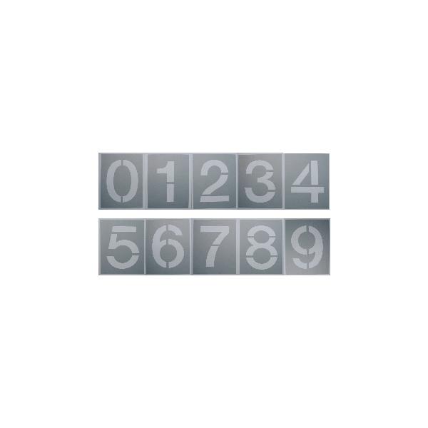 吹付プレート　【駐車場番号】吹付け板（ステンシル）駐車場番号を吹き付けるための刷り込み板（ステンシル）です。 鉄板0.6mm厚ですので、ブリキ板よりも丈夫で、繰り返し使用できます。【駐車場番号】吹付け板（ステンシル）は、スプレーやペンキで番...