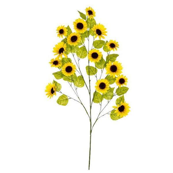商品名大枝サンフラワー・6本セットサイズL110cm、花径:810cm素　材ポリエステル説　明・挿すだけの簡単装飾!・針金やヒモ、専用固定具などで固定してください