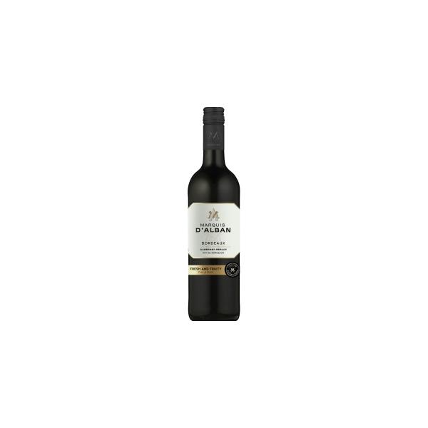 原産国：フランス、内容量750ml ×12本、アルコール度数：12.0%、保存方法：常温商品番号:3379906351965MARQUIS D’ALBAN CABERNET MERLOT 深みのあるルビー色。フルーティでスパイシーな香りのあ...