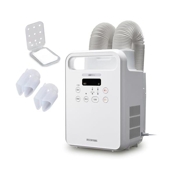 温風でふとんをあたため、湿気とカラリととばす「カラリエ」。 ツインノズルだから2つの布団も一気に同時あたため&amp;乾燥!シンプルでオシャレ、デザイン性UP！フラットなパネルはシンプルで操作がしやすいです。ツインノズルで使い方いろいろ♪【...