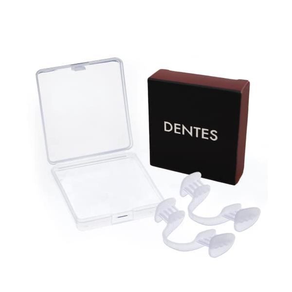 【型取り不要お手軽マウスピース】DENTESのマウスピースは、睡眠中のあなたの大切な歯を守ります。型取り不要、2個入り、専用ケース付き。【型取り不要】型取り不要なので商品が届いたらすぐに装着可能 。就寝前に奥歯に合わせ軽くかんで眠るだけで、...