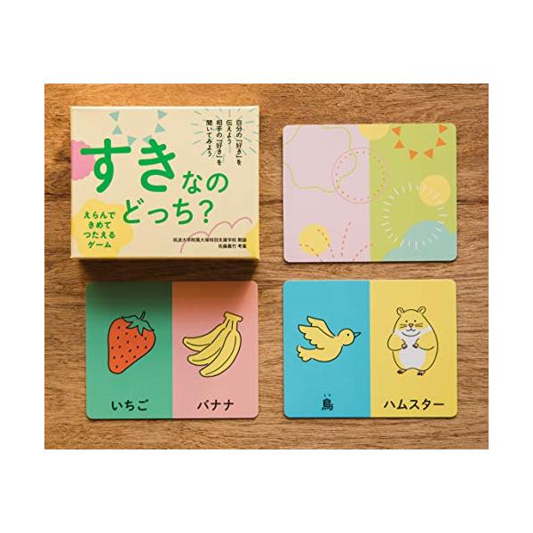 筑波大学附属大塚特別支援学校　佐藤義竹教諭考案サイズ　カード：縦86mm×横108mmセット内容　質問カード47枚　説明書：１枚　対象年齢　36日本製